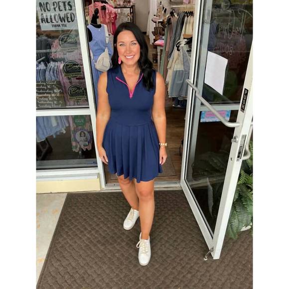 Jess Lea | Dresses | New Jess Lea Pep Squad Tennis Dress In Navy Neon ...